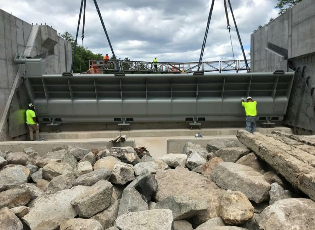 Crest Gate #1 Installed At Dam - Ossipee Lake Alliance